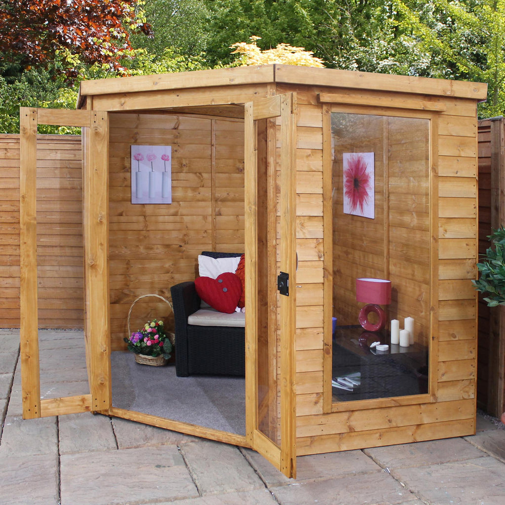 7'x7' Premier Corner Summerhouse – UK Sheds Online